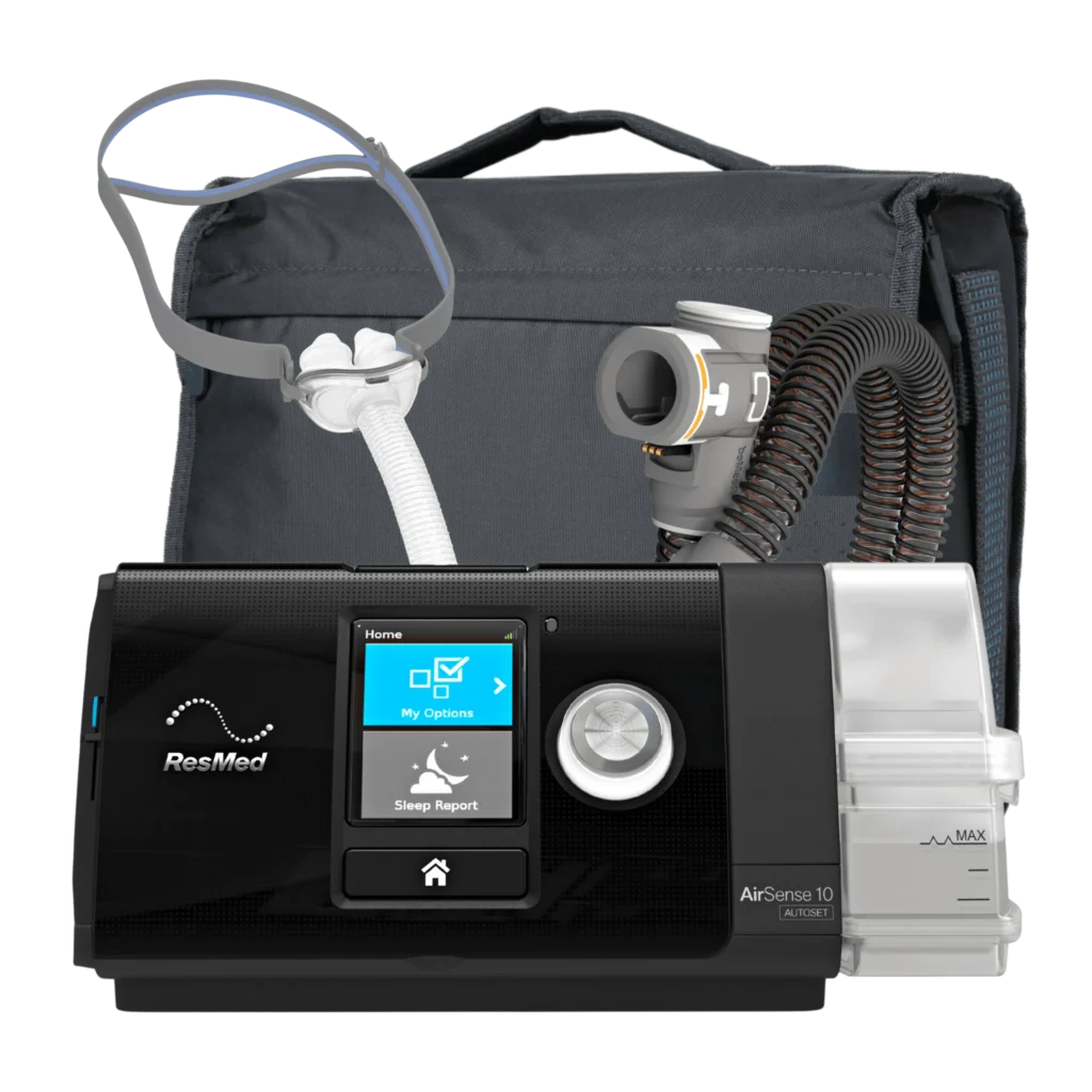 Kit Cpap Airsense S10 Con Mascarilla Resmed P10 Y Tubo Calefaccionado
